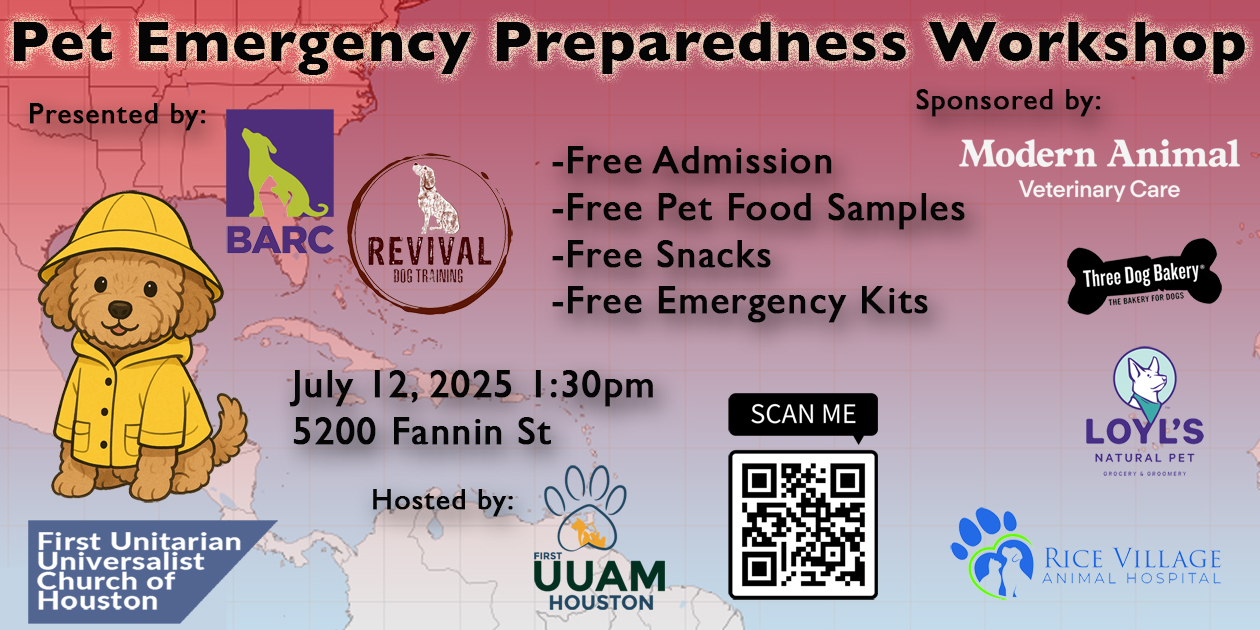 Pet Emergency Preparedness Workshop – UU Animal Ministry of Houston