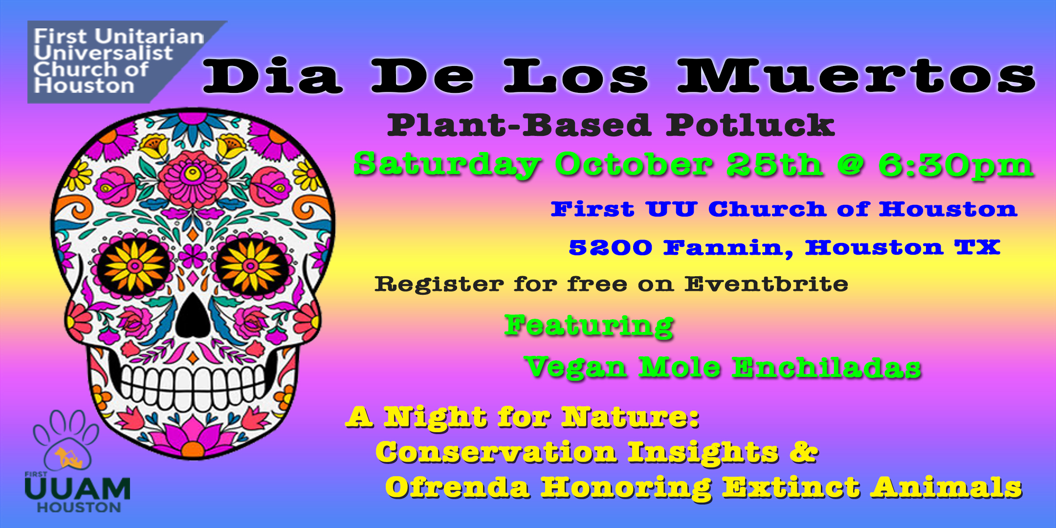 Día De Los Muertos Plant-Based Potluck – UU Animal Ministry of Houston