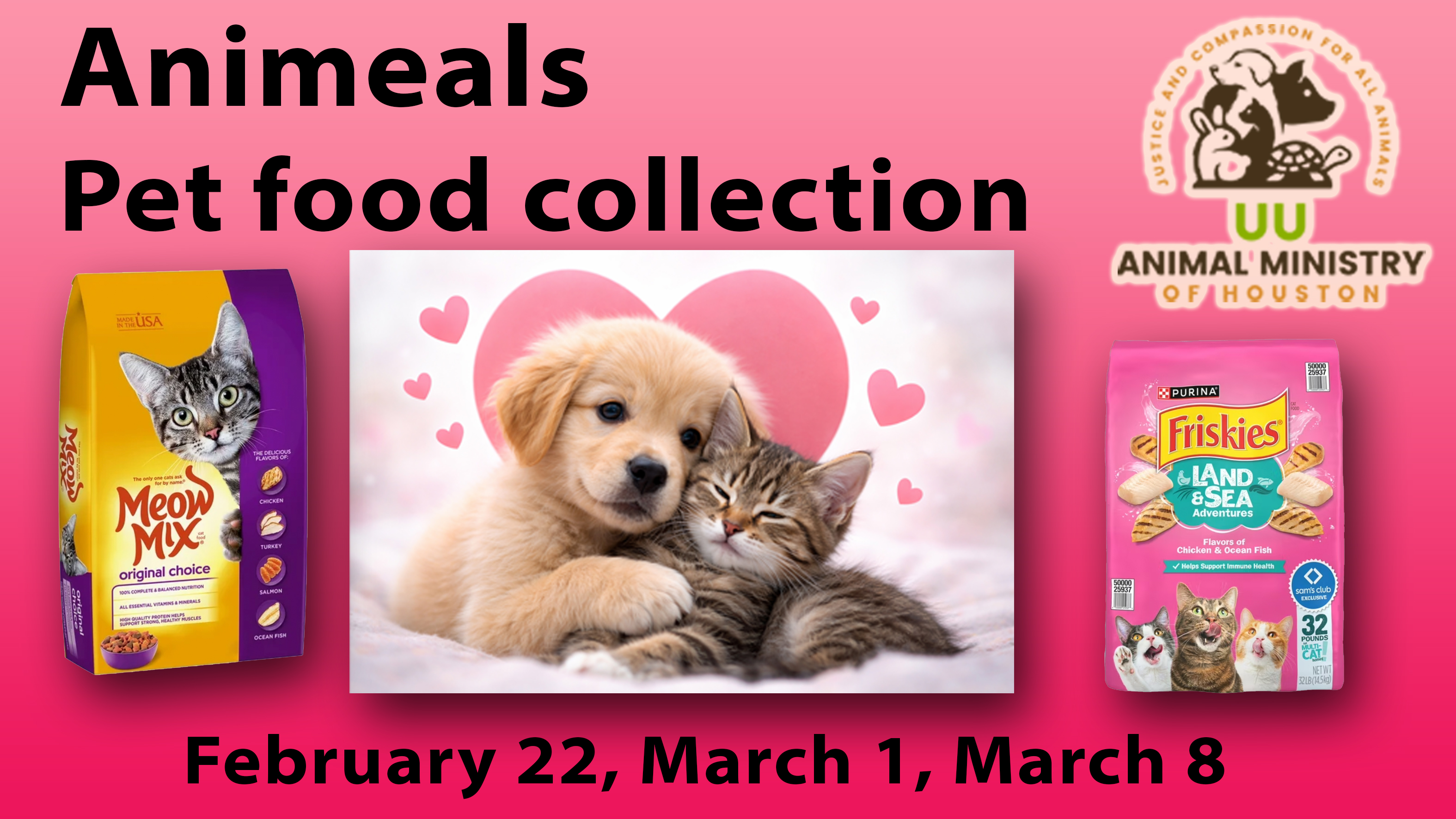 Animeals Pet Food Collection at First UU Church – UU Animal Ministry of ...